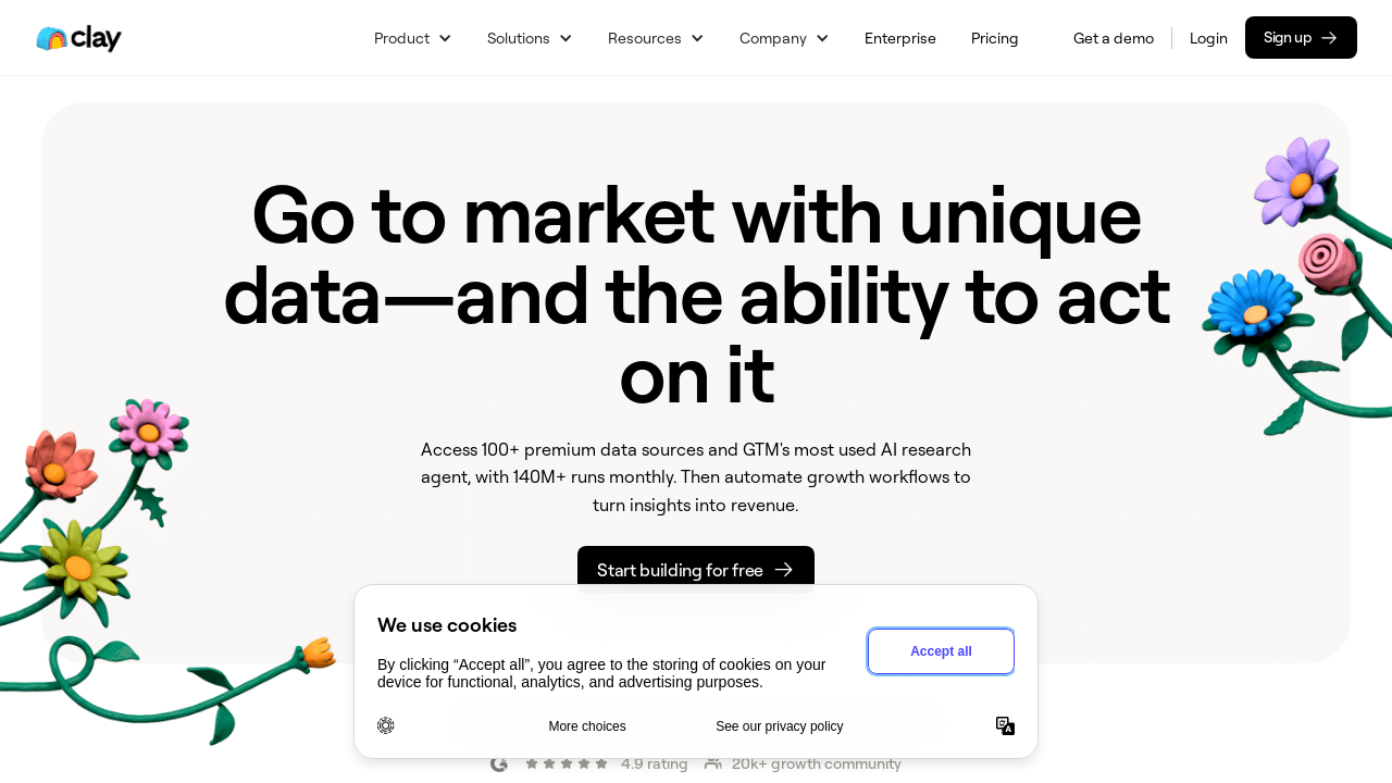 Clay: Premium Data Enrichment Hub For GTM Teams